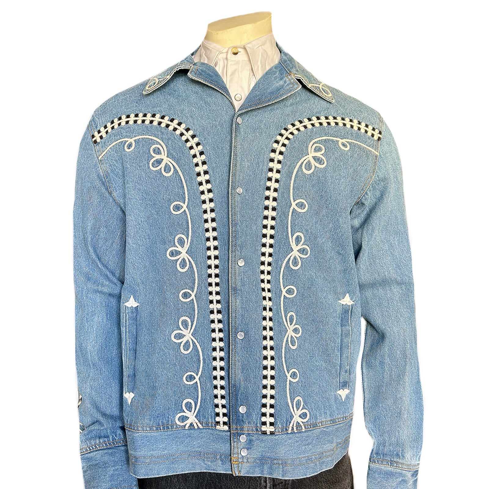 Rockmount Men's Denim Vintage Rope Bolero Jacket