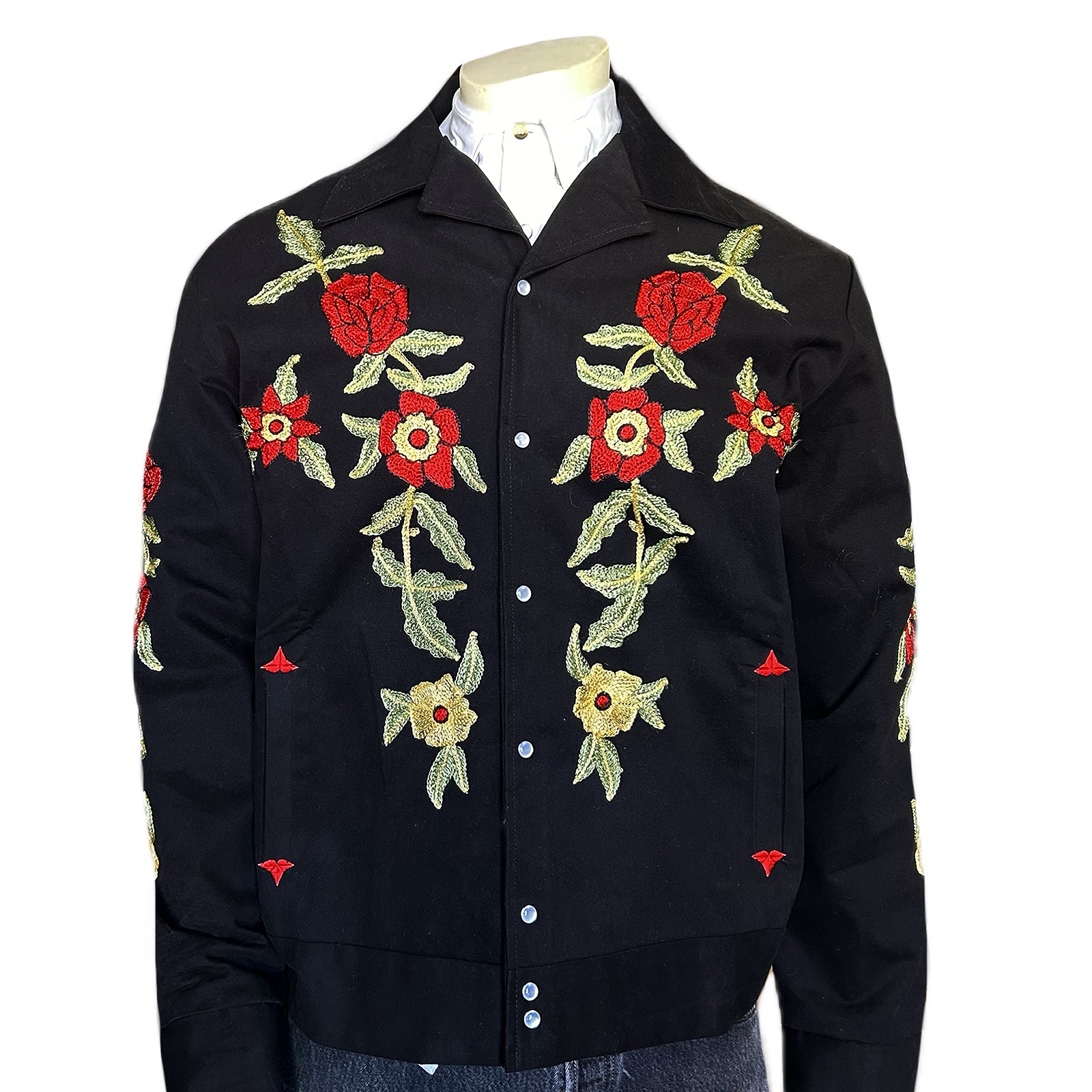 Rockmount Men's Rose Bouquet Embroidered Bolero Jacket