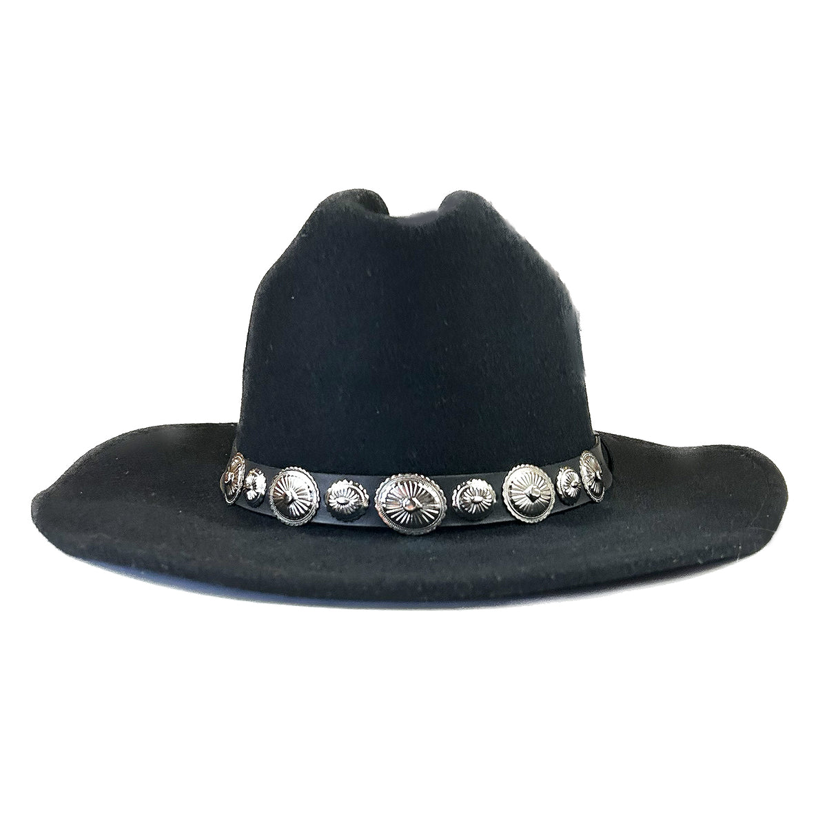 Rockmount Crushable Black Felt Concho Western Cowboy Hat