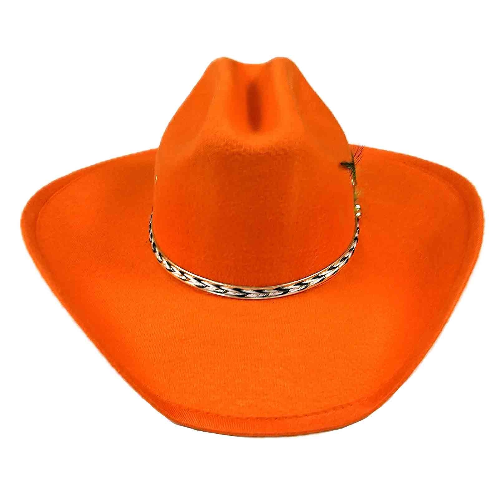 Rockmount Sierra Ultra-Felt Blaze Orange Western Cowboy Hat