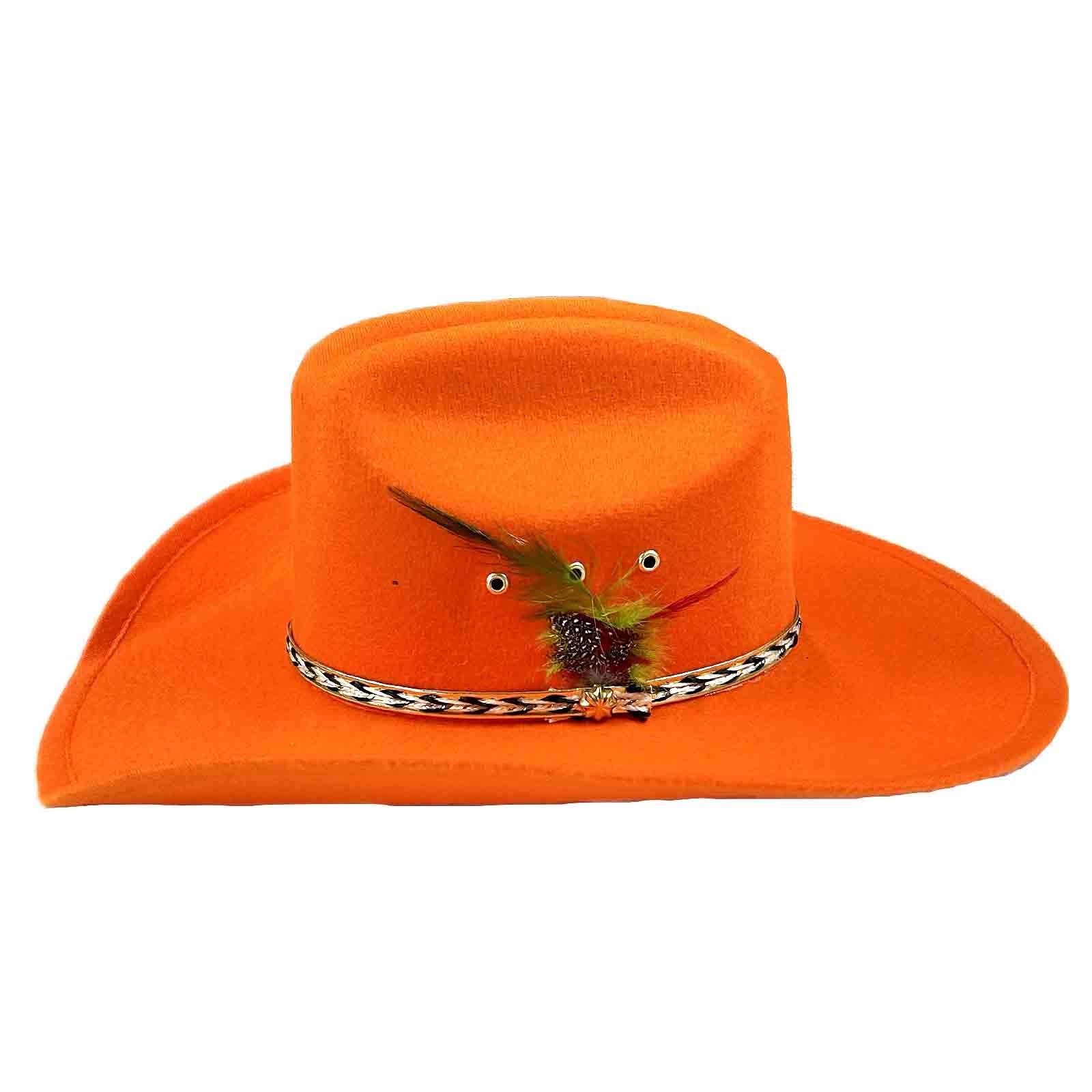 Rockmount Sierra Ultra-Felt Blaze Orange Western Cowboy Hat