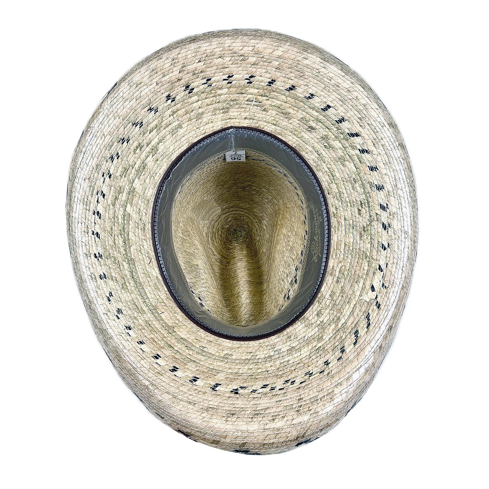 Rockmount Premium Palm Straw Cowboy Hat With Gus Stripe Hat