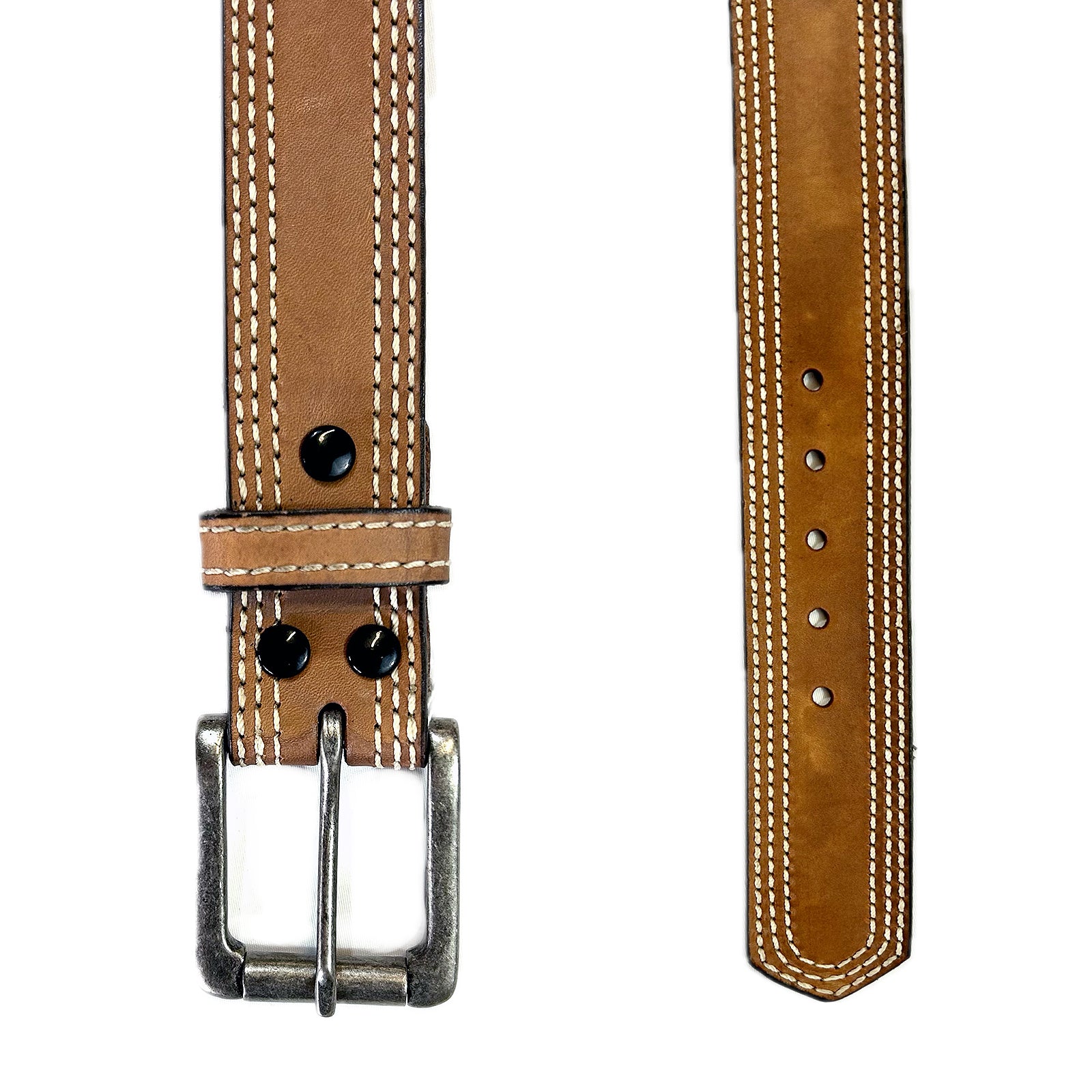 Rockmount Tan Triple Line Leather Belt