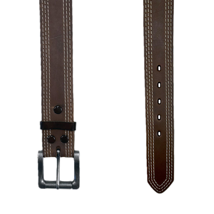 Rockmount Tan Triple Line Leather Belt