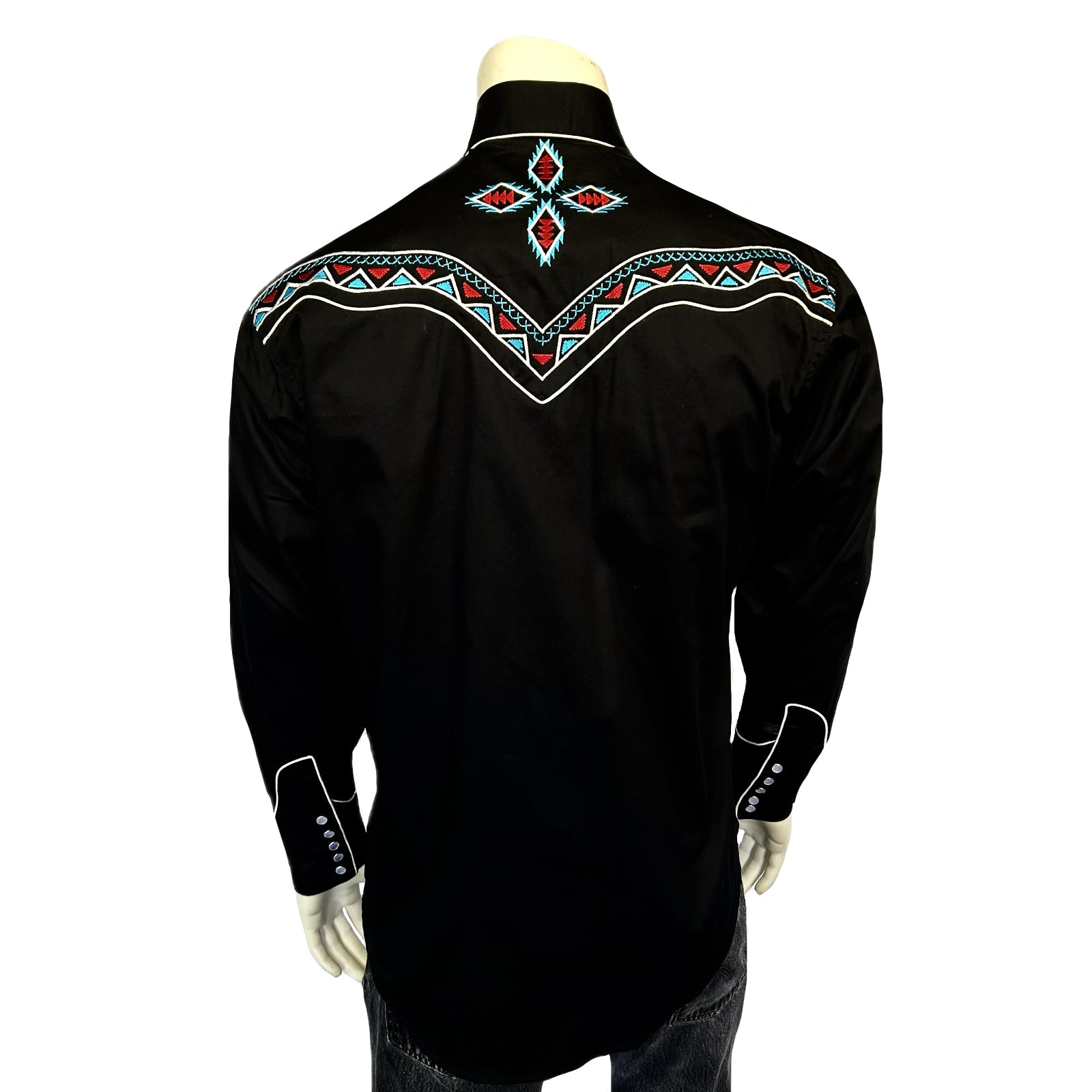 Rockmount Native Pattern Embroidered Western Shirt
